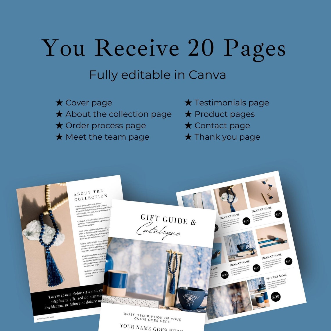Christmas Catalogue Template, INSTANT DOWNLOAD, Wholesale Gift ...