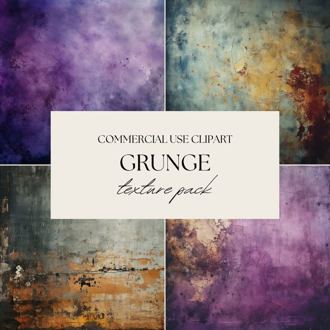 Grunge Digital Paper Pack, Moody Backgrounds and Patterns, Dramatic ...
