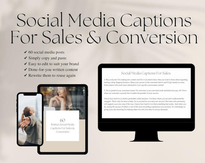 120 Social Media Captions Product Based Business | Sales & Conversion ...