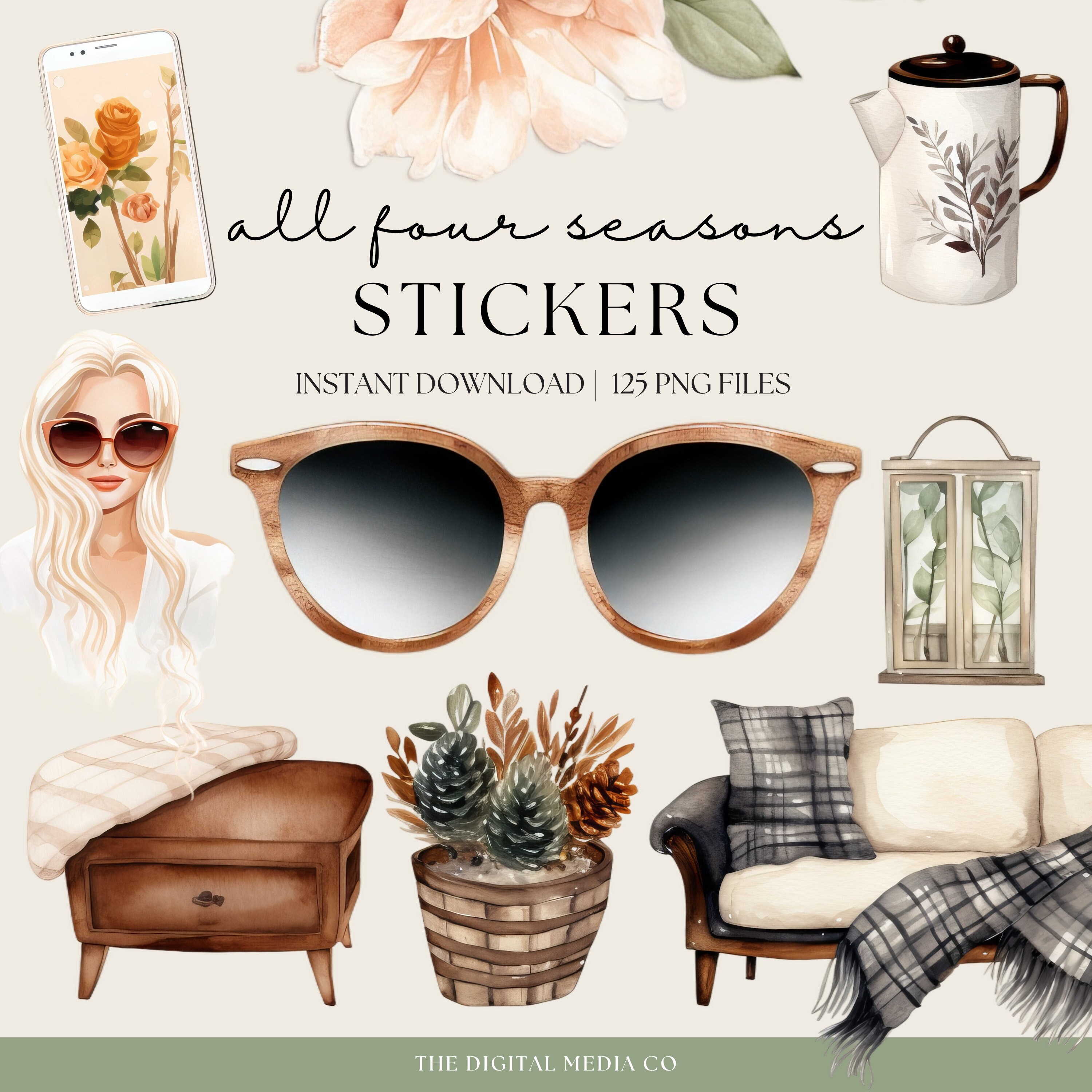 Digital Planner Sticker Bundle Digi Sticker Book Goodnotes - Etsy