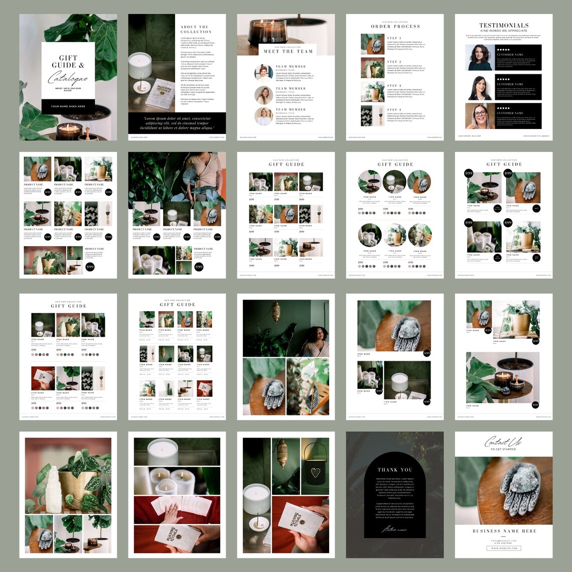 Catalogue / Gift Guide Template INSTANT DOWNLOAD Wholesale - Etsy