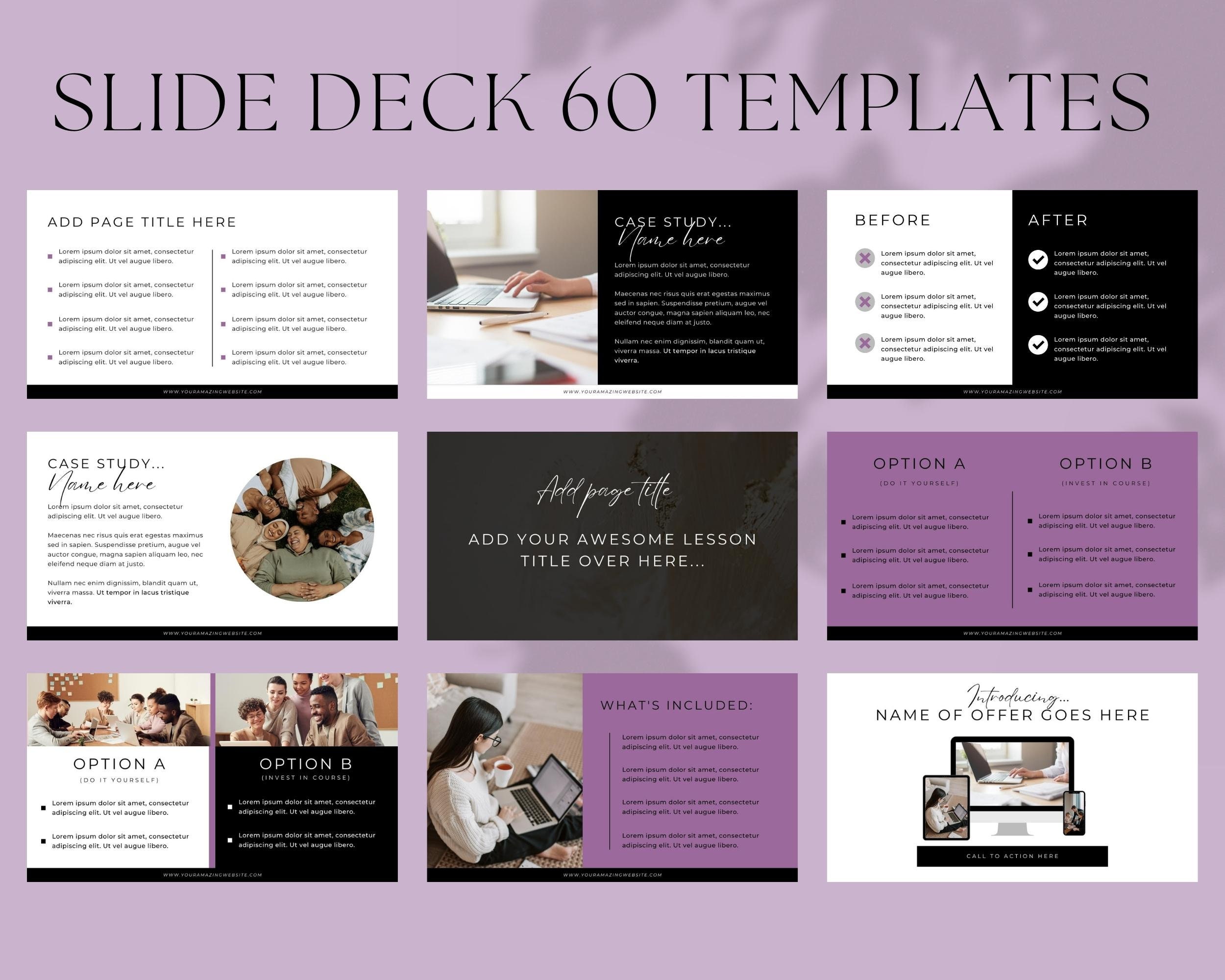 Big Slide Deck Presentation, Canva Presentation Template, Social Media ...
