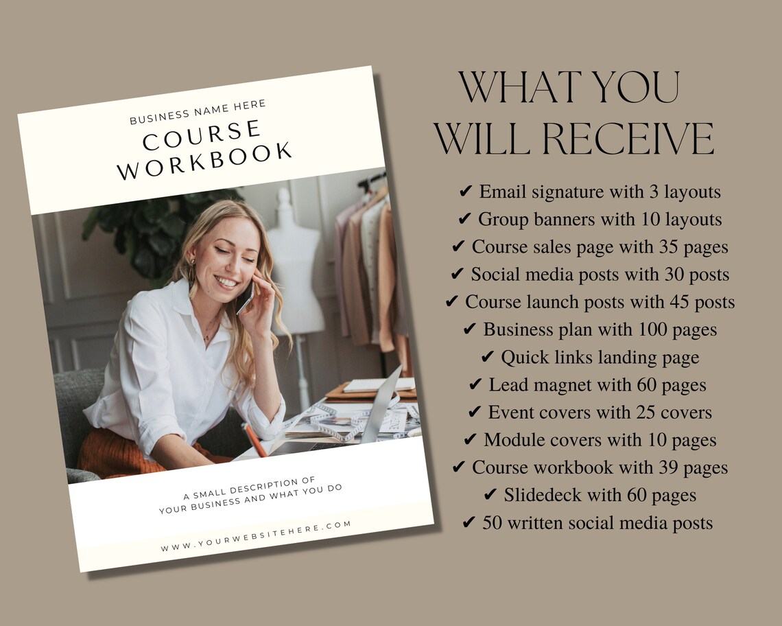 Canva Course Creator Bundle, Course Creator Templates, Course Template ...