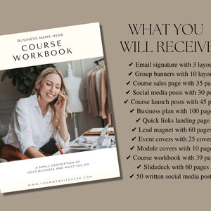 Canva Course Creator Bundle, Course Creator Templates, Course Template ...