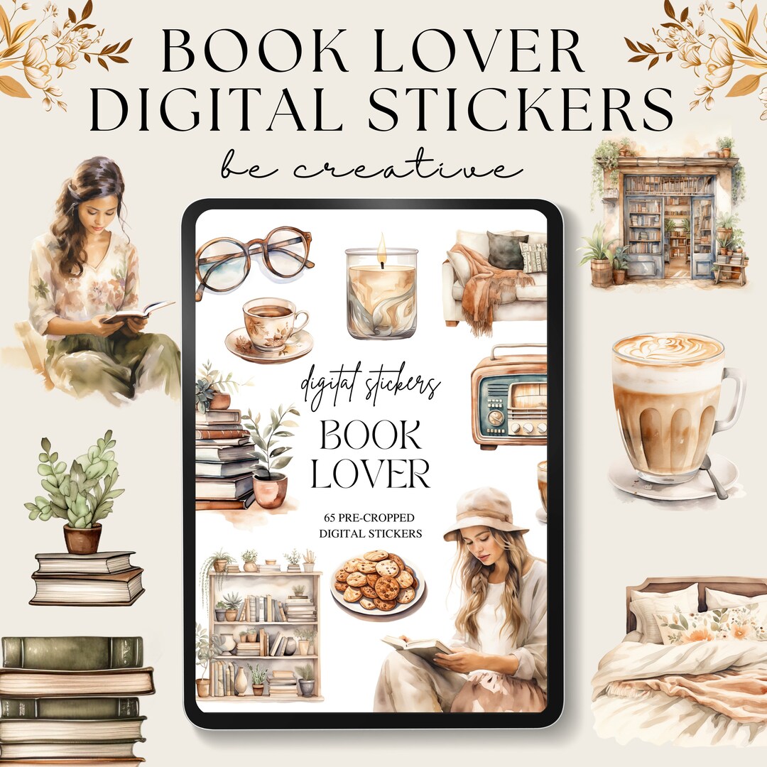 Book Lover Digital Planner Stickers | Digital Sticker Book | Goodnotes ...