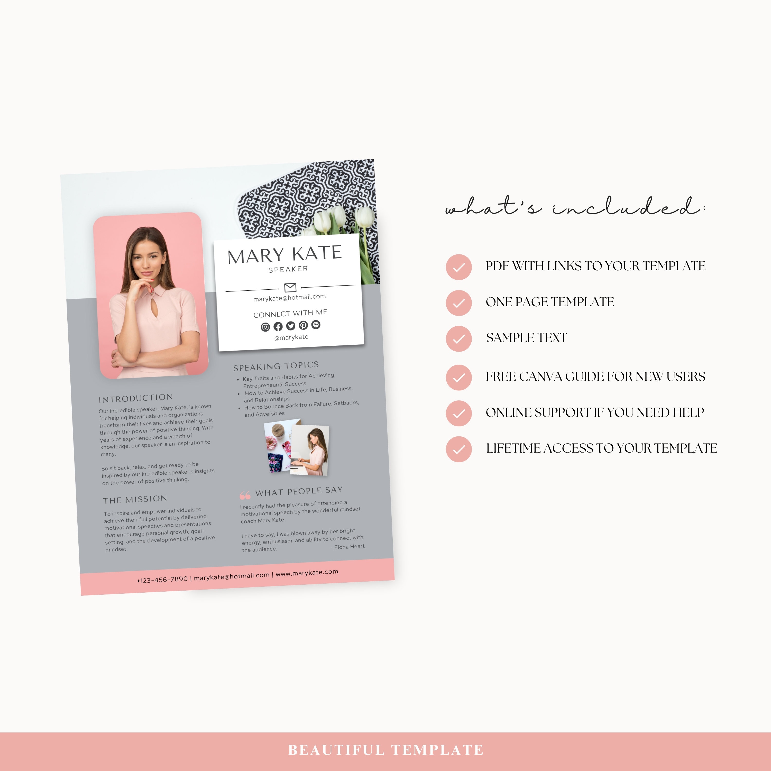 Guest Speaker Template | Single Sheet Presenter Template | Canva ...