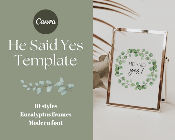 He Said Yes Sign Printable Engagement Sign Bundle Just - Etsy