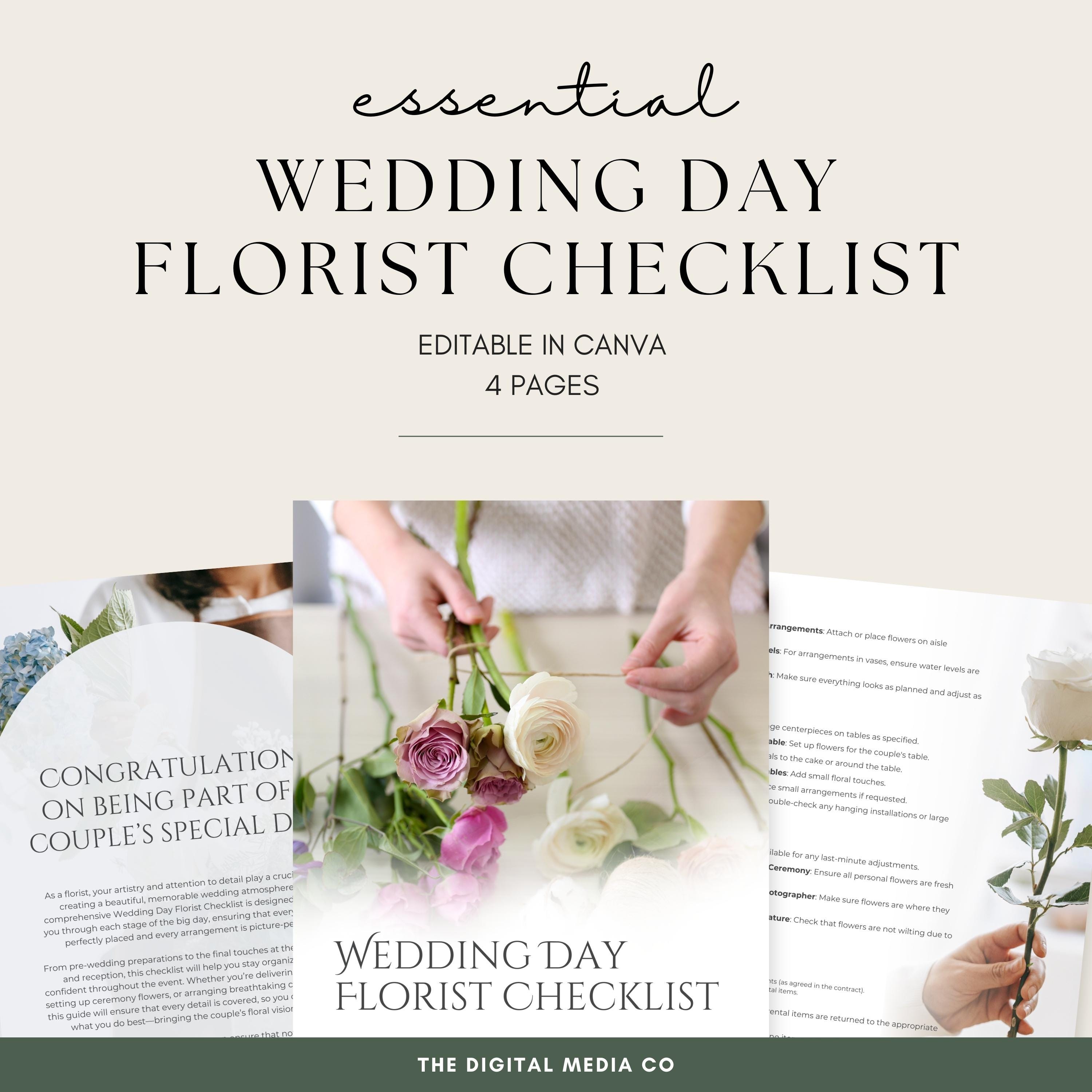 Wedding Flower Checklist Template