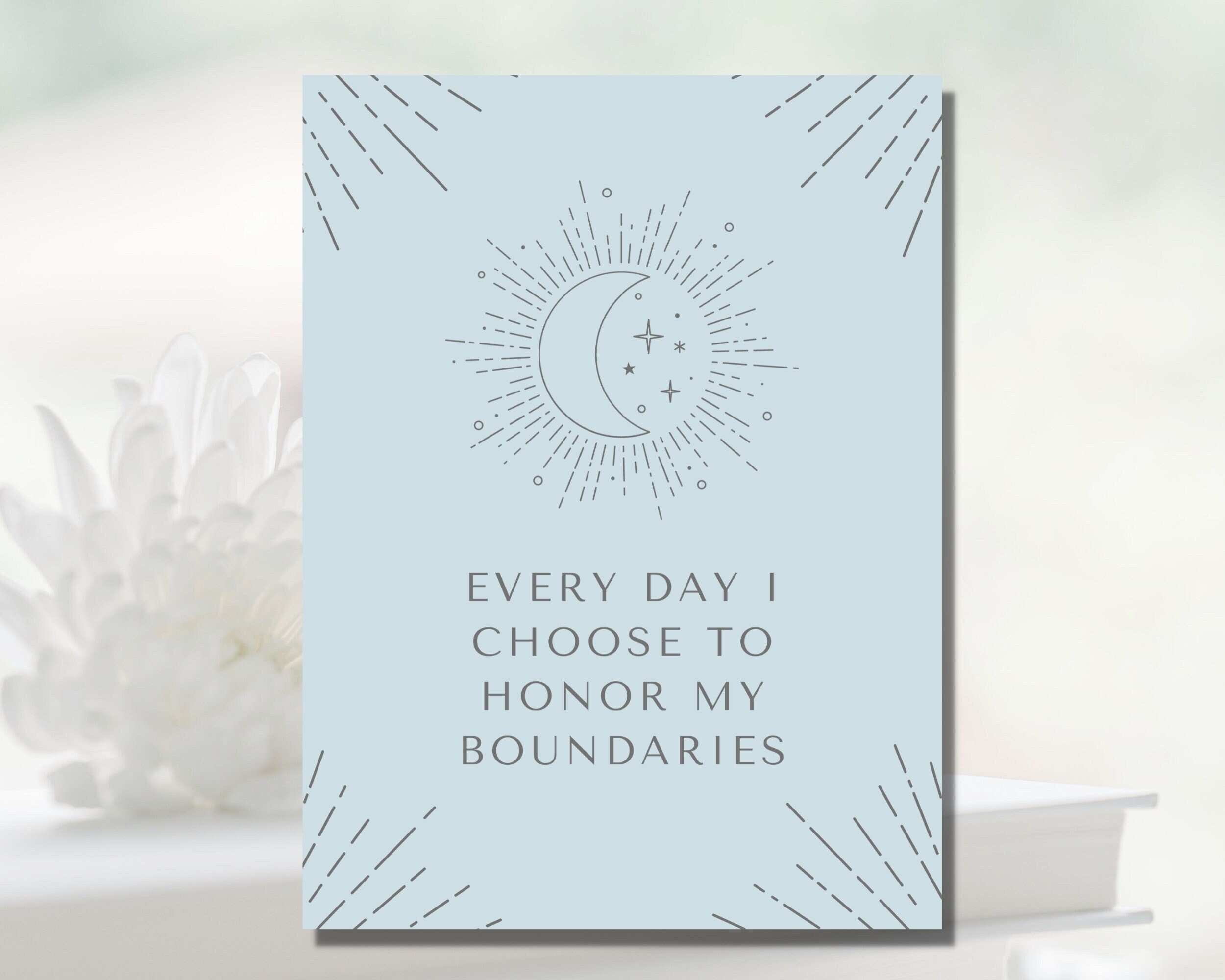 Affirmation Cards Template Canva, Boundaries Affirmation Cards ...