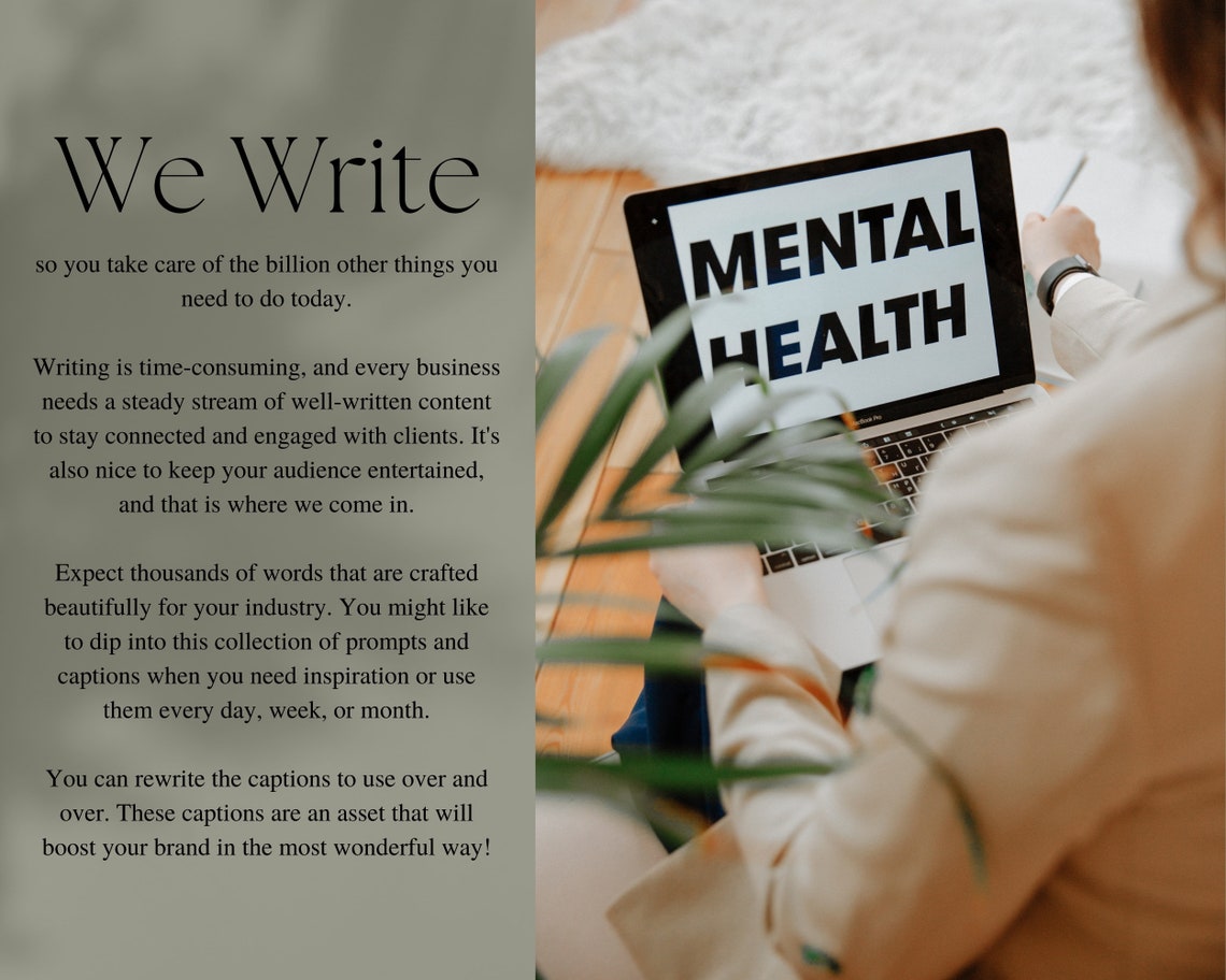 Written Social Media Captions for Psychologists Social Media - Etsy