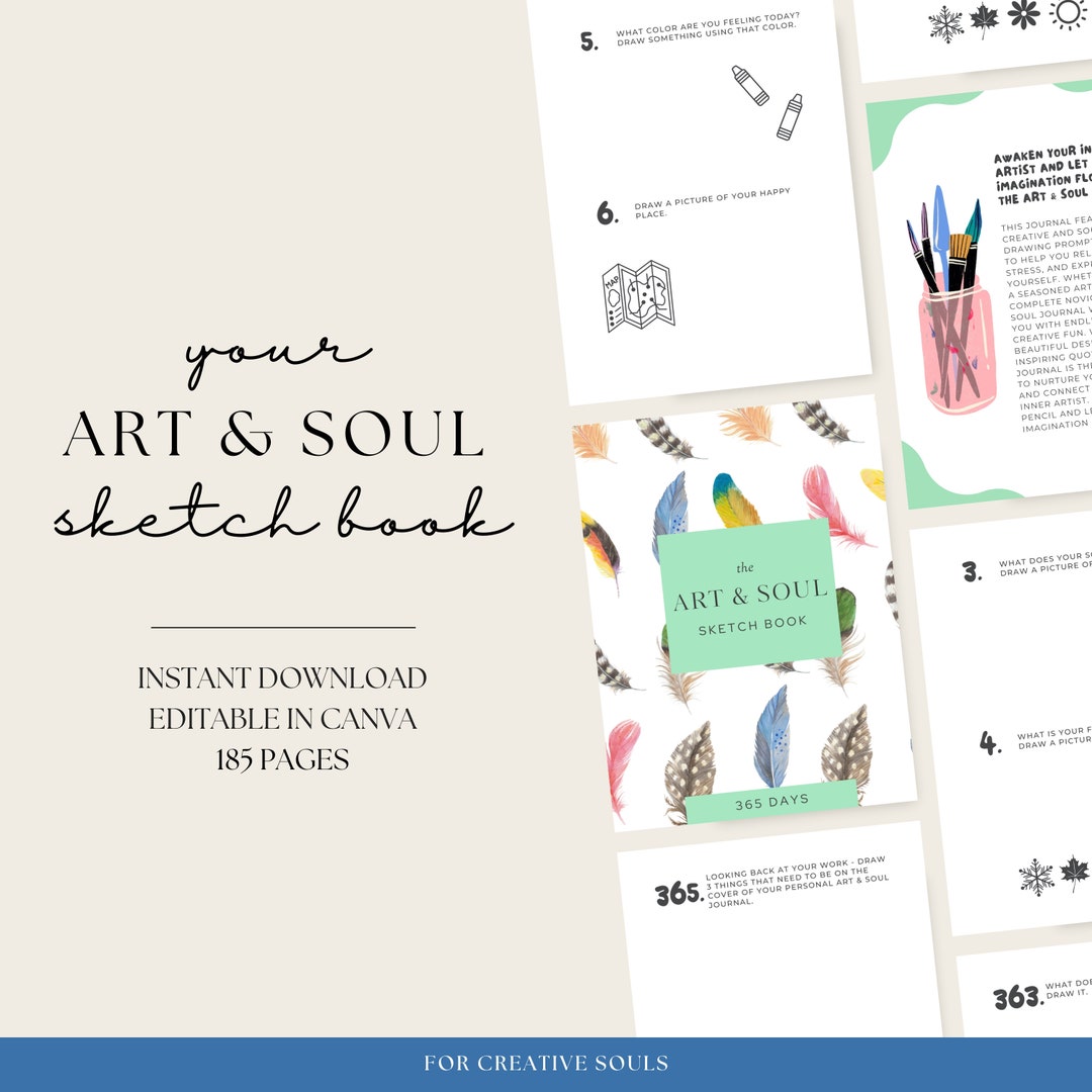 Canva Drawing and Art Journal, Artist Doodle Book, Digital Illustration ...