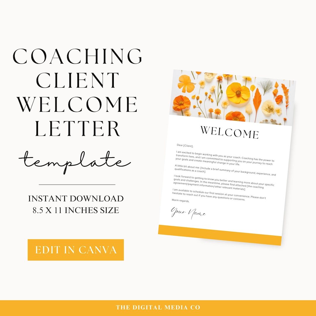 Coaching Client Welcome Letter, Done-for-you Email, Life Coaching ...