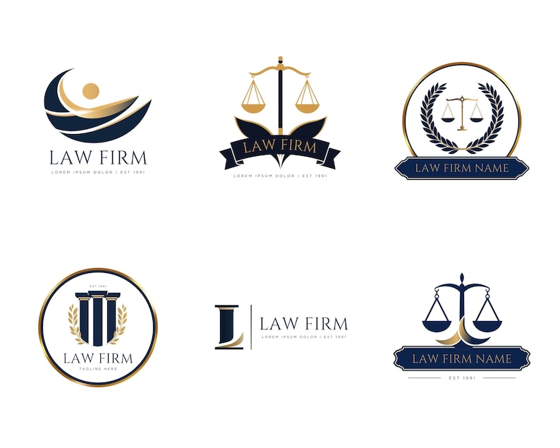 Law Logo Bundle, Editable Lawyer Logo Templates for Canva, Attorney ...