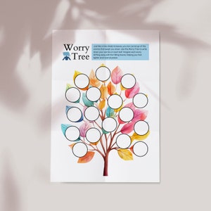 Worry Tree Sheet, Anxiety Worksheet Printable, Canva Page for Kids ...