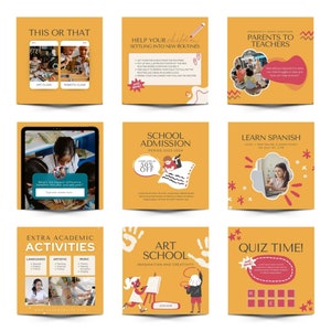 School Instagram Posts, Educational Social Media, Templates, Instagram ...