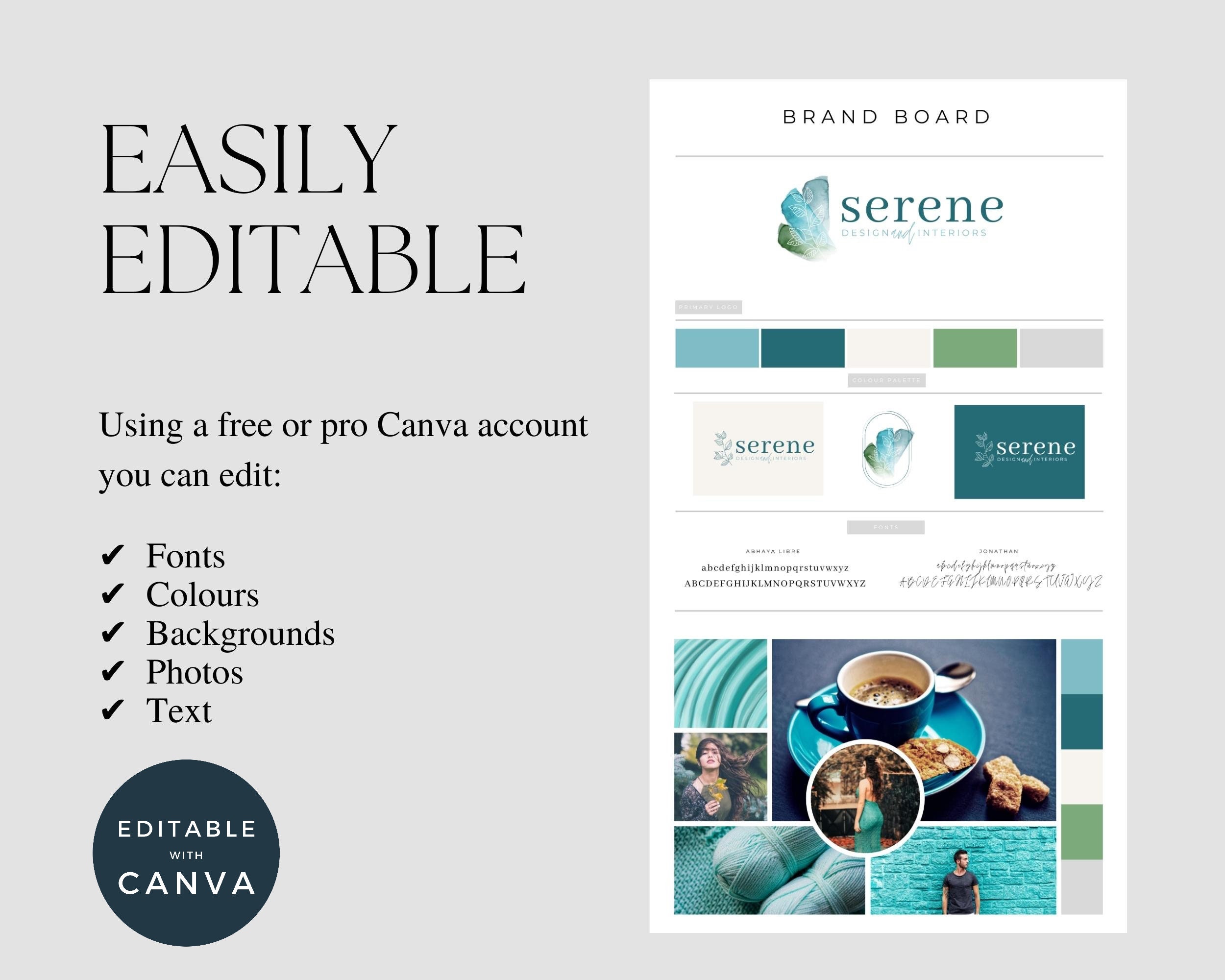 Logo INSTANT DOWNLOAD Canva Logo Template Modern Logo - Etsy