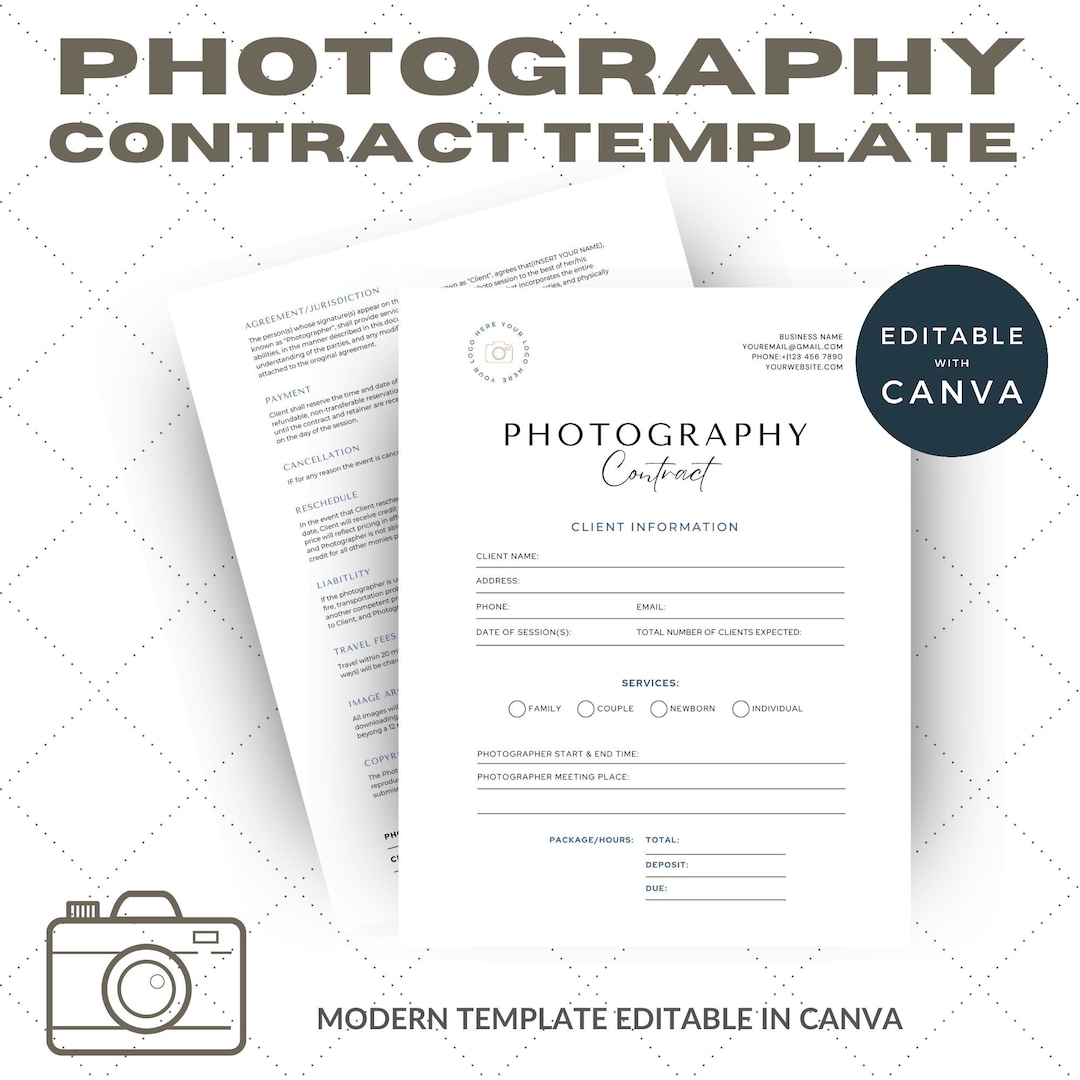 Photography Forms, Model Release Form, Family Photography Contract ...
