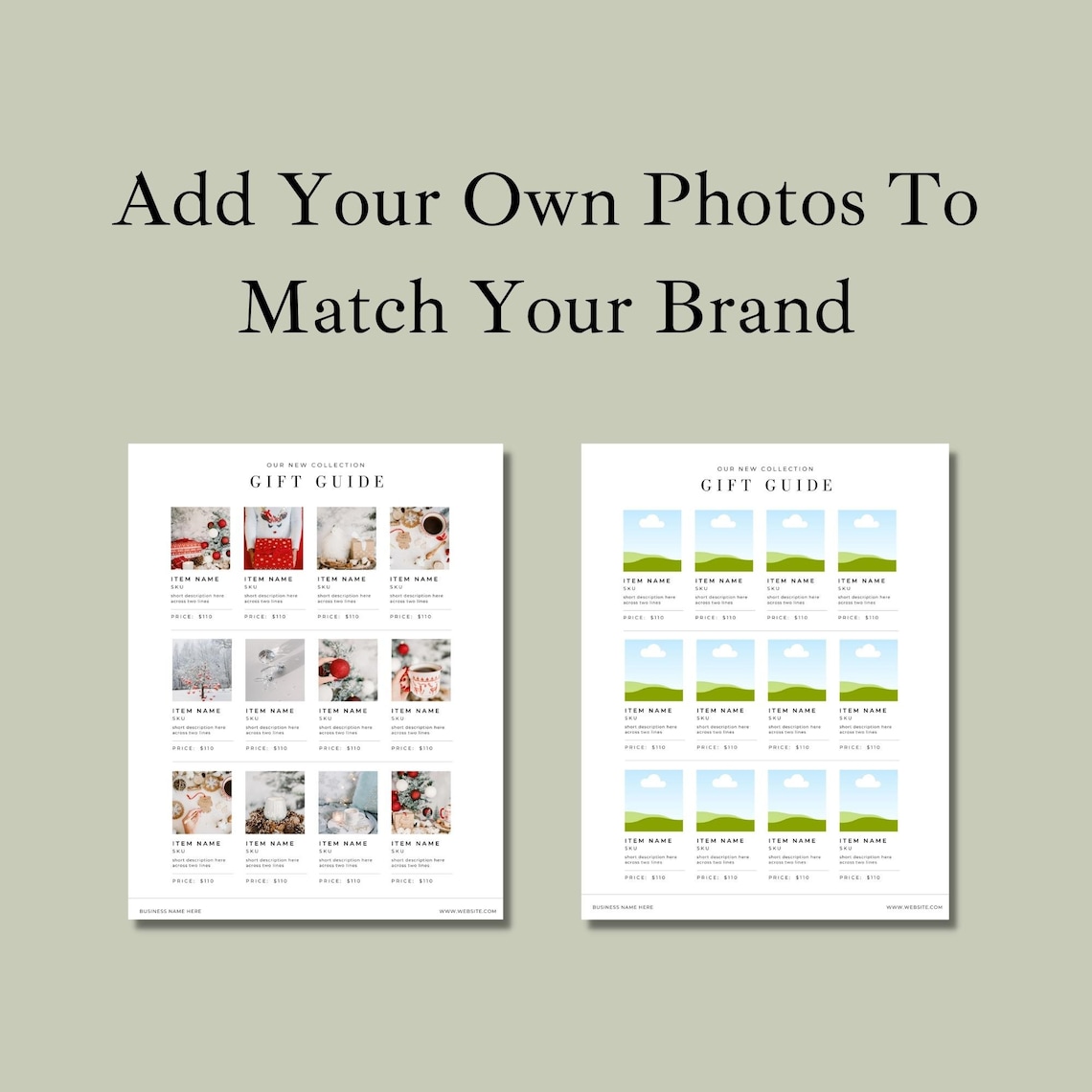 Christmas Catalogue Template, INSTANT DOWNLOAD, Wholesale Gift ...