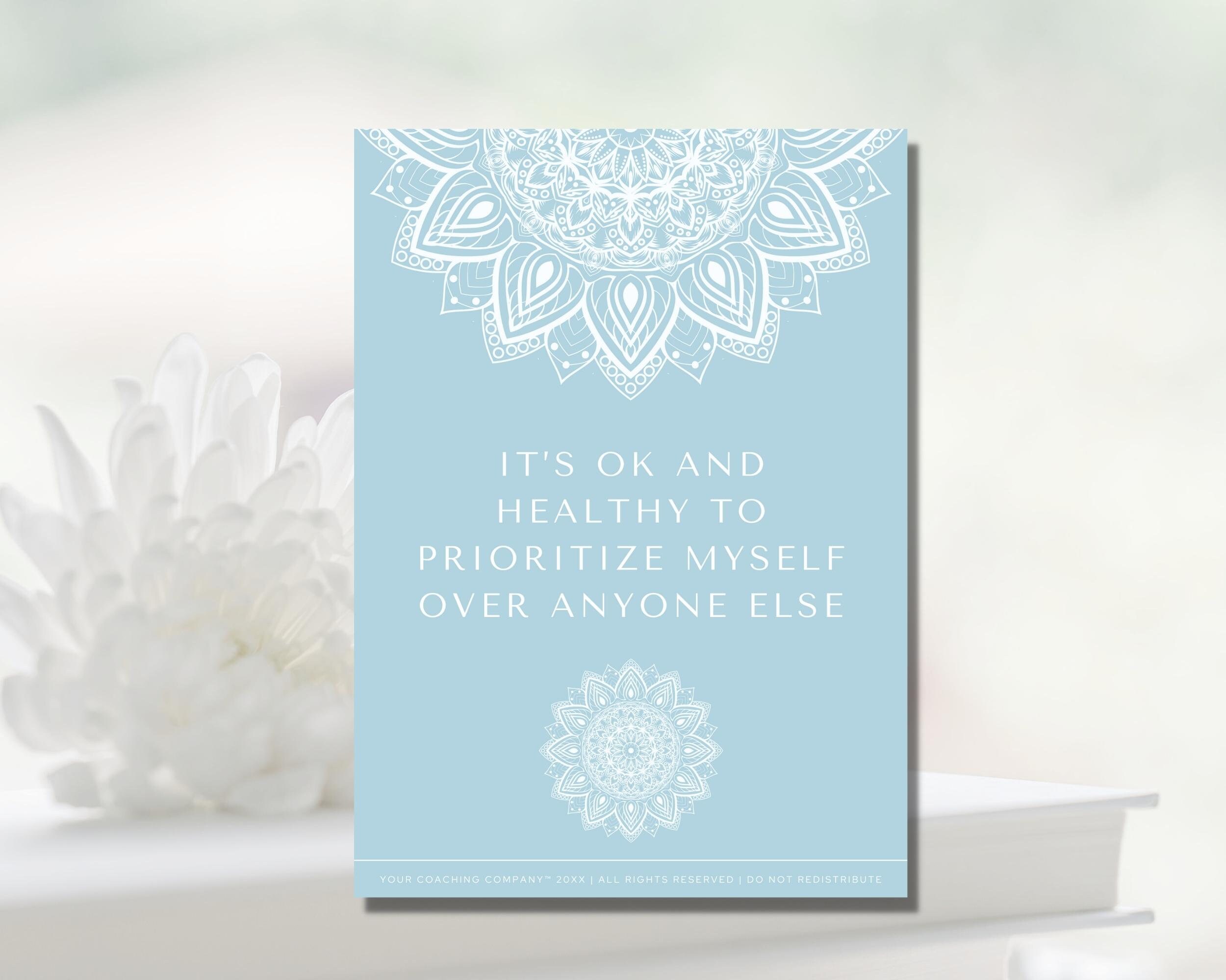 Affirmation Cards Template Canva Affirmation Station - Etsy