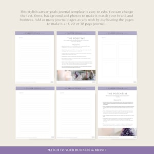 Career Goals Journal, Career Planner, Canva Career Plan Template ...
