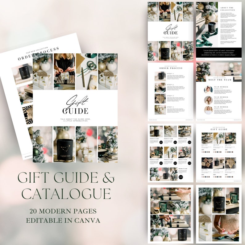 Christmas Catalogue Template, INSTANT DOWNLOAD, Wholesale Gift ...