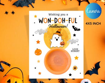Halloween Play Doh Card Template, Printable Wishing You Doh Best ...
