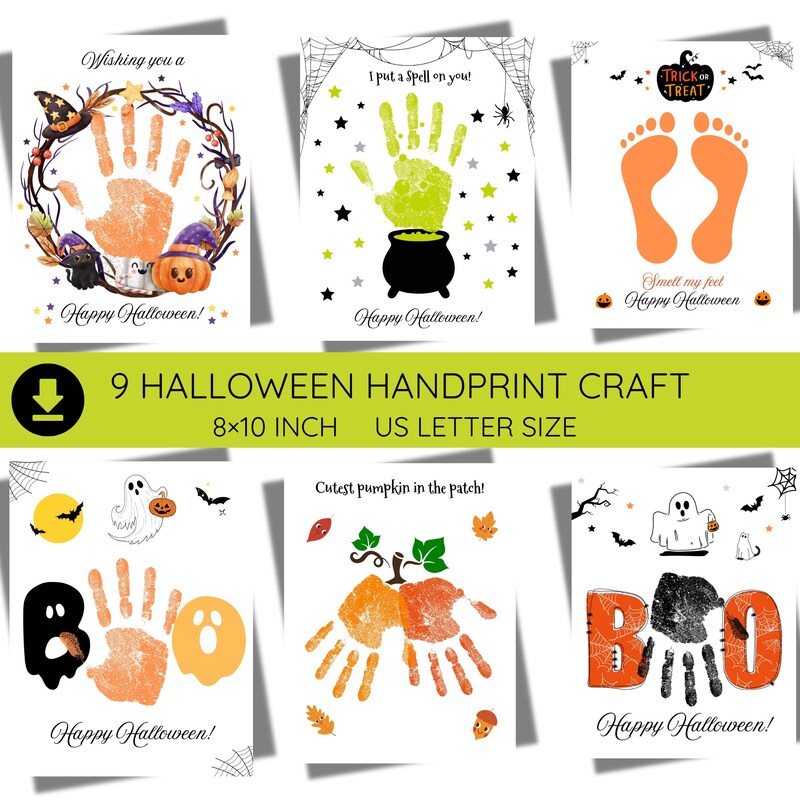 Halloween Handprint Craft - Etsy