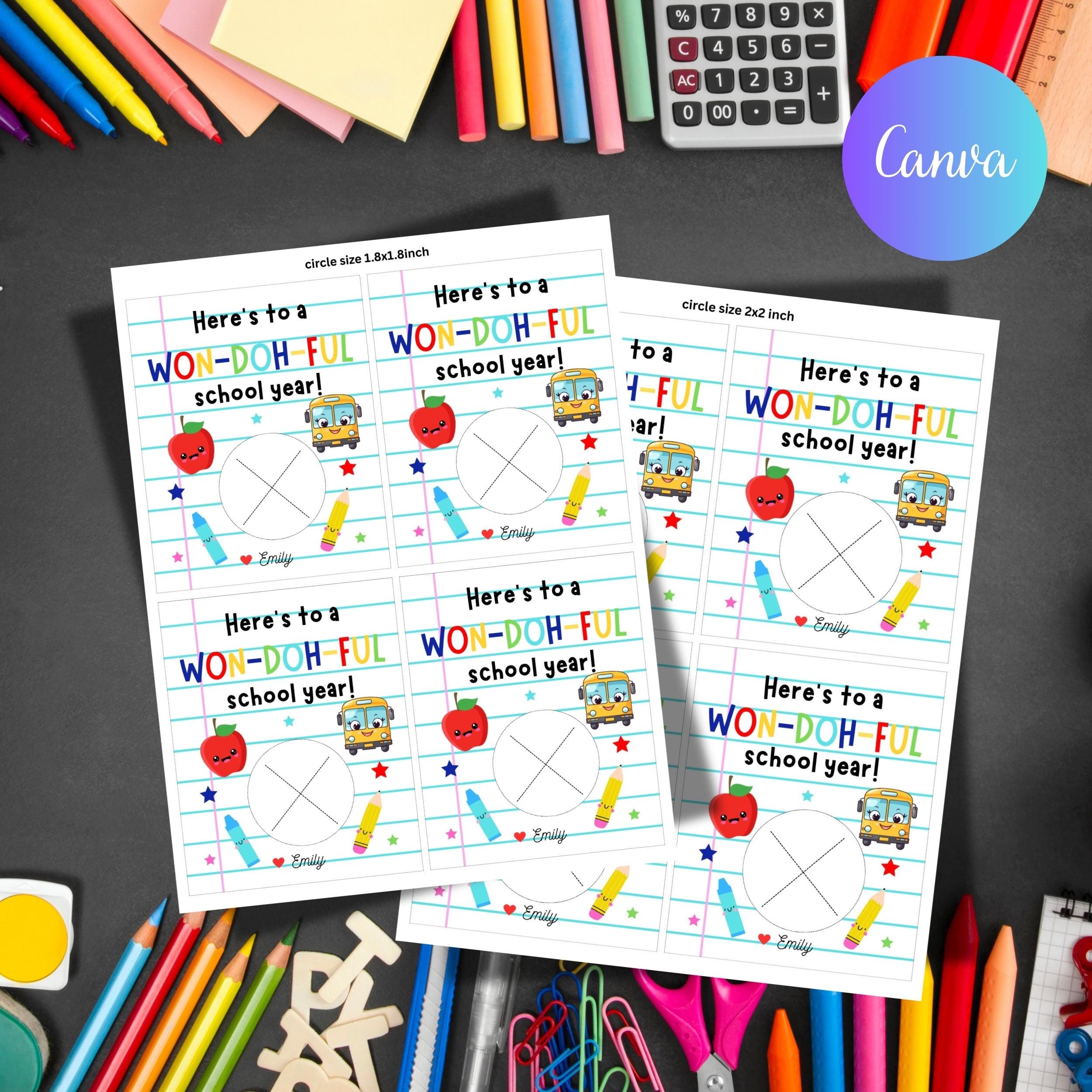 Back to School Play Doh Cards | First Stay of School Gift | Back to ...