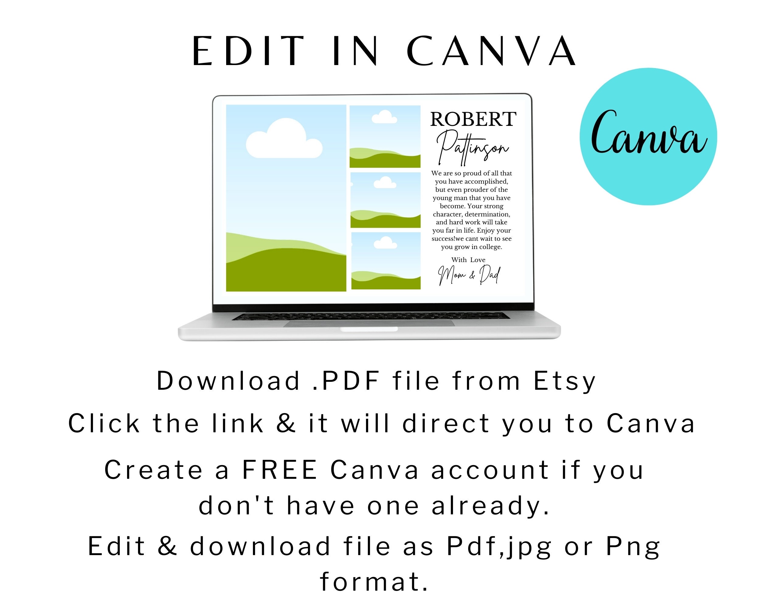 Senior Recognition Ad, Half Page Yearbook Ad Template, Graduation ...