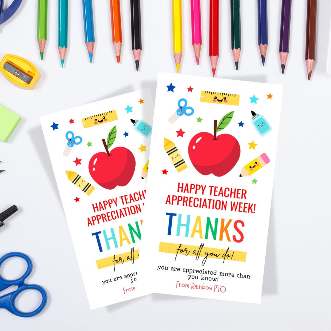 Happy Teacher Appreciation Week Gift Tag Template, Printable Thank You ...