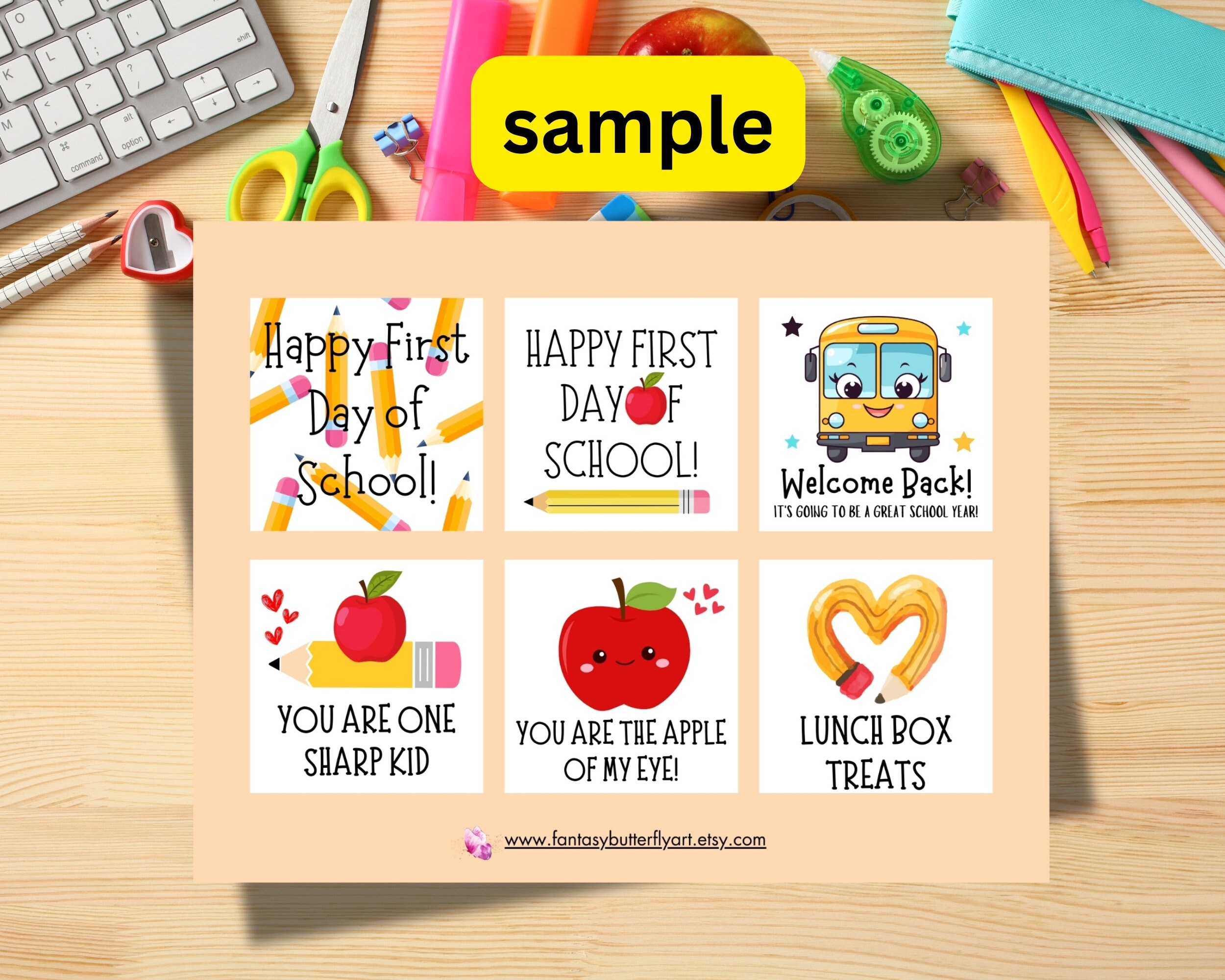 Back to School Lunch Box Notes Printable School Lunch Nox Notes Instant ...
