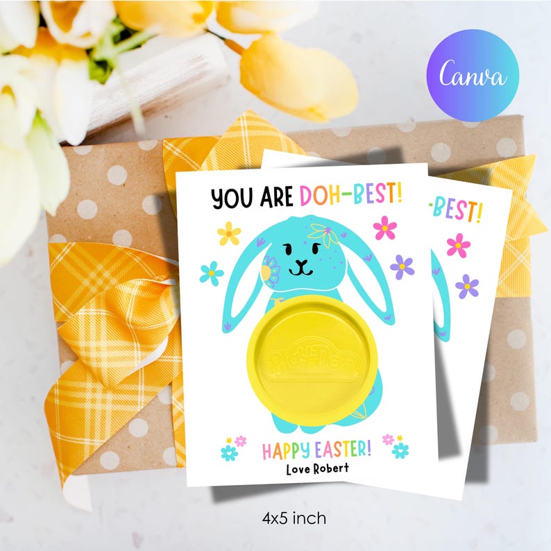 Easter Play Dough Card Template, Printable Egg-cellent Easter Egg ...
