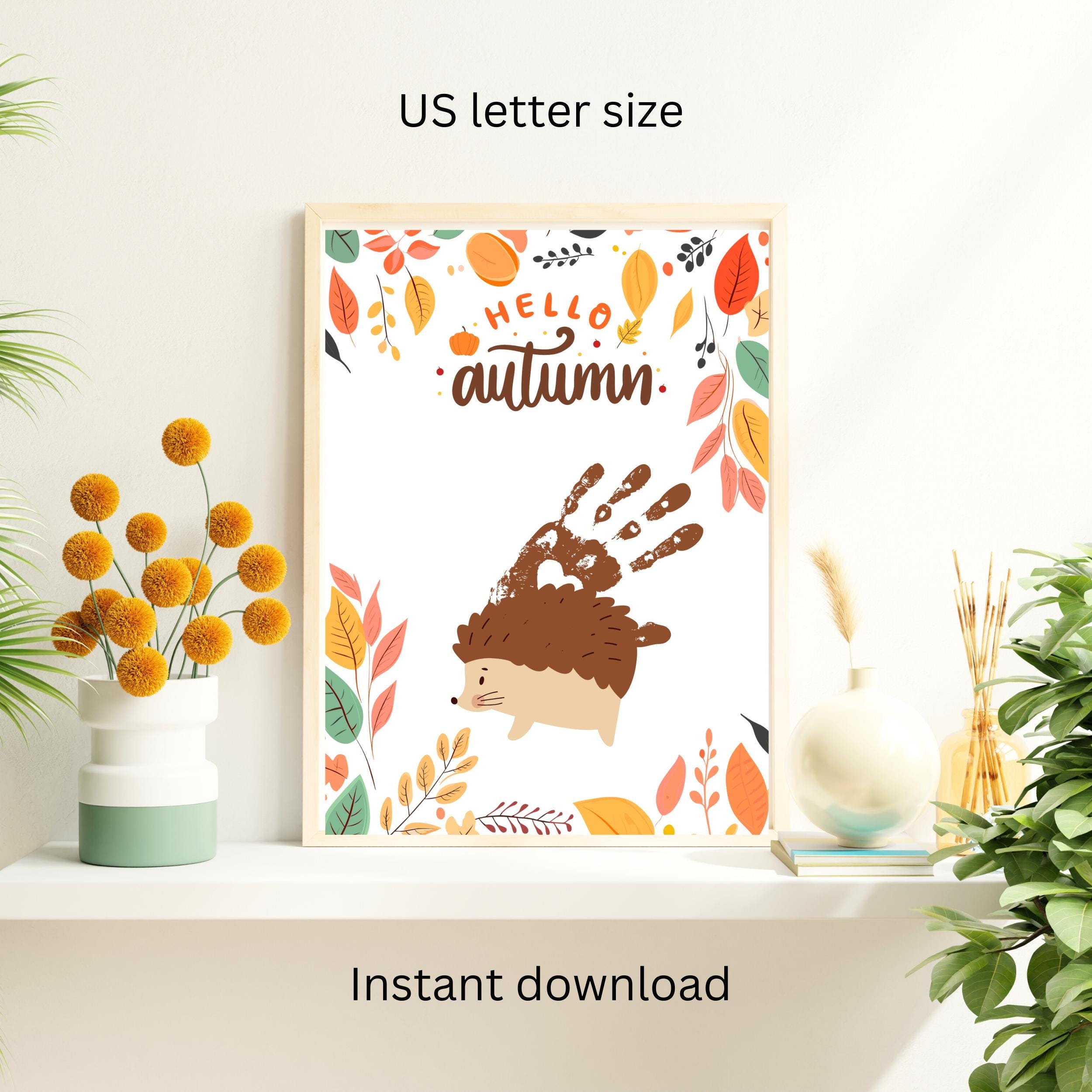 Fall Handprint Art: Kids Thanksgiving Activity Prints (PDF) - Etsy