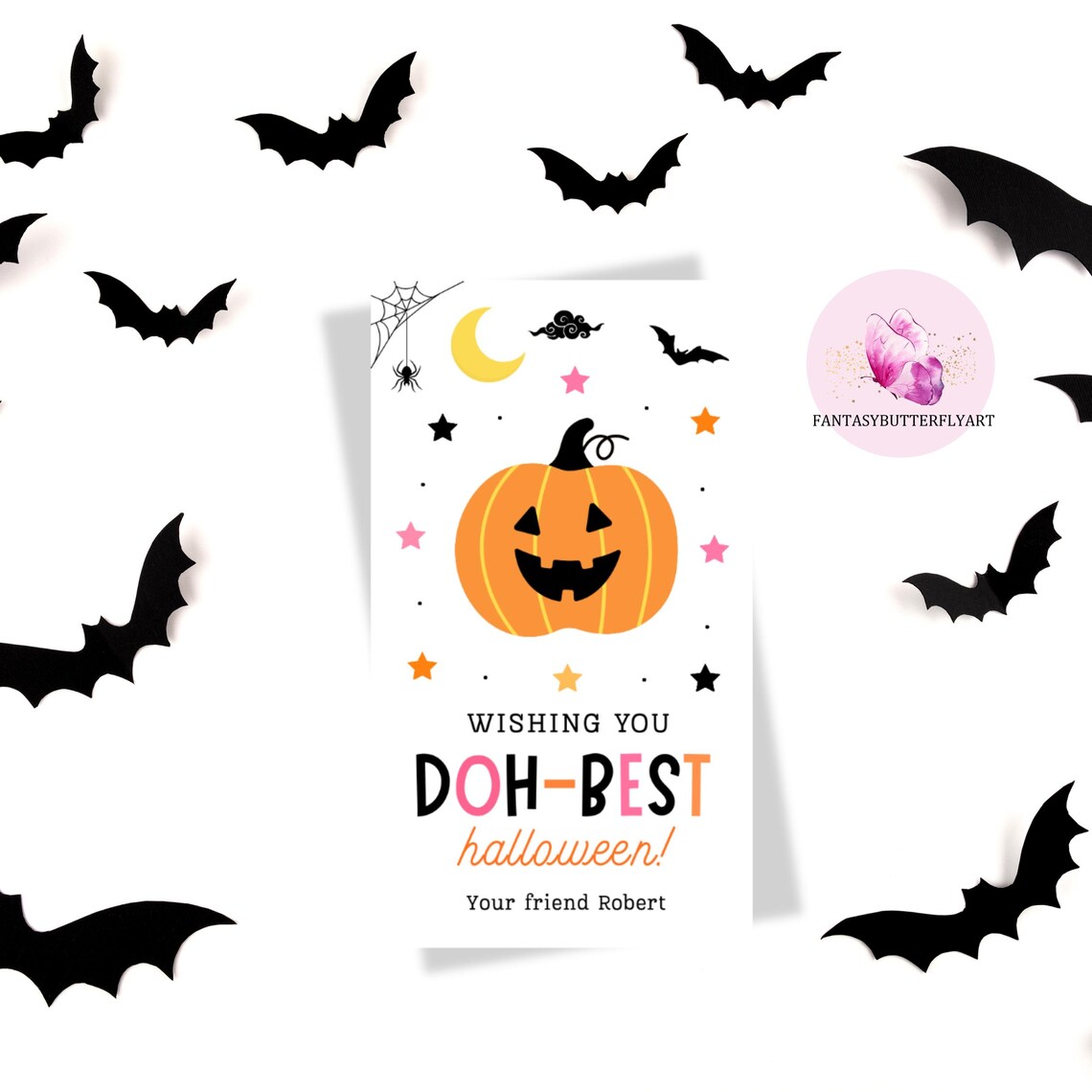Printable Halloween Play Doh Tag, Non Candy Trick or Treat Favor Tag ...