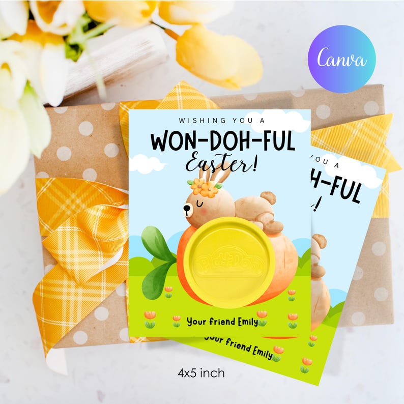 Easter Play Dough Card Template, Printable Egg-cellent Easter Egg ...