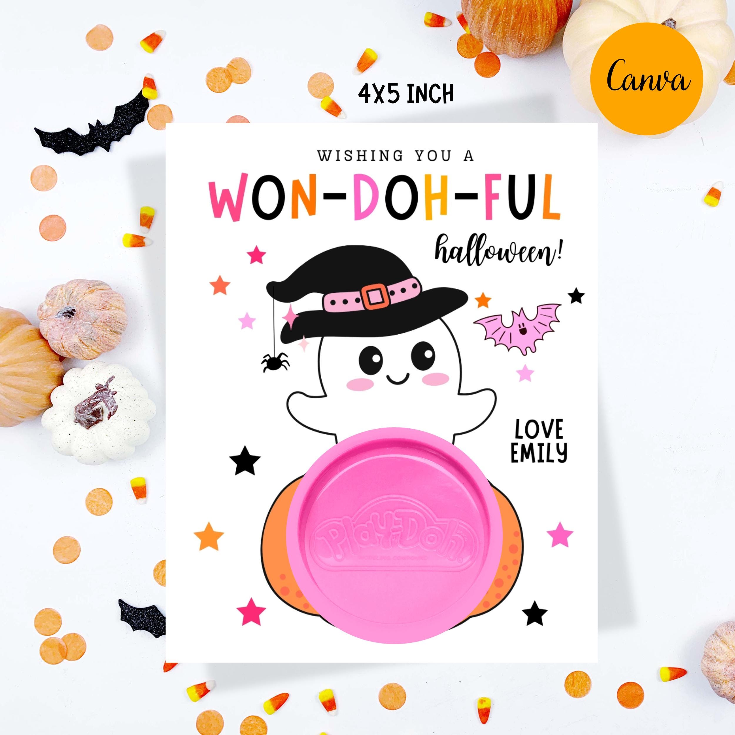 Halloween Play Doh Card Template, Printable Wishing You Doh Best ...
