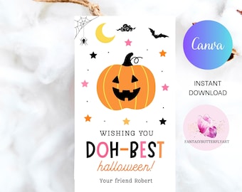 Halloween Play Doh Card Template, Printable Doh Best Halloween ...