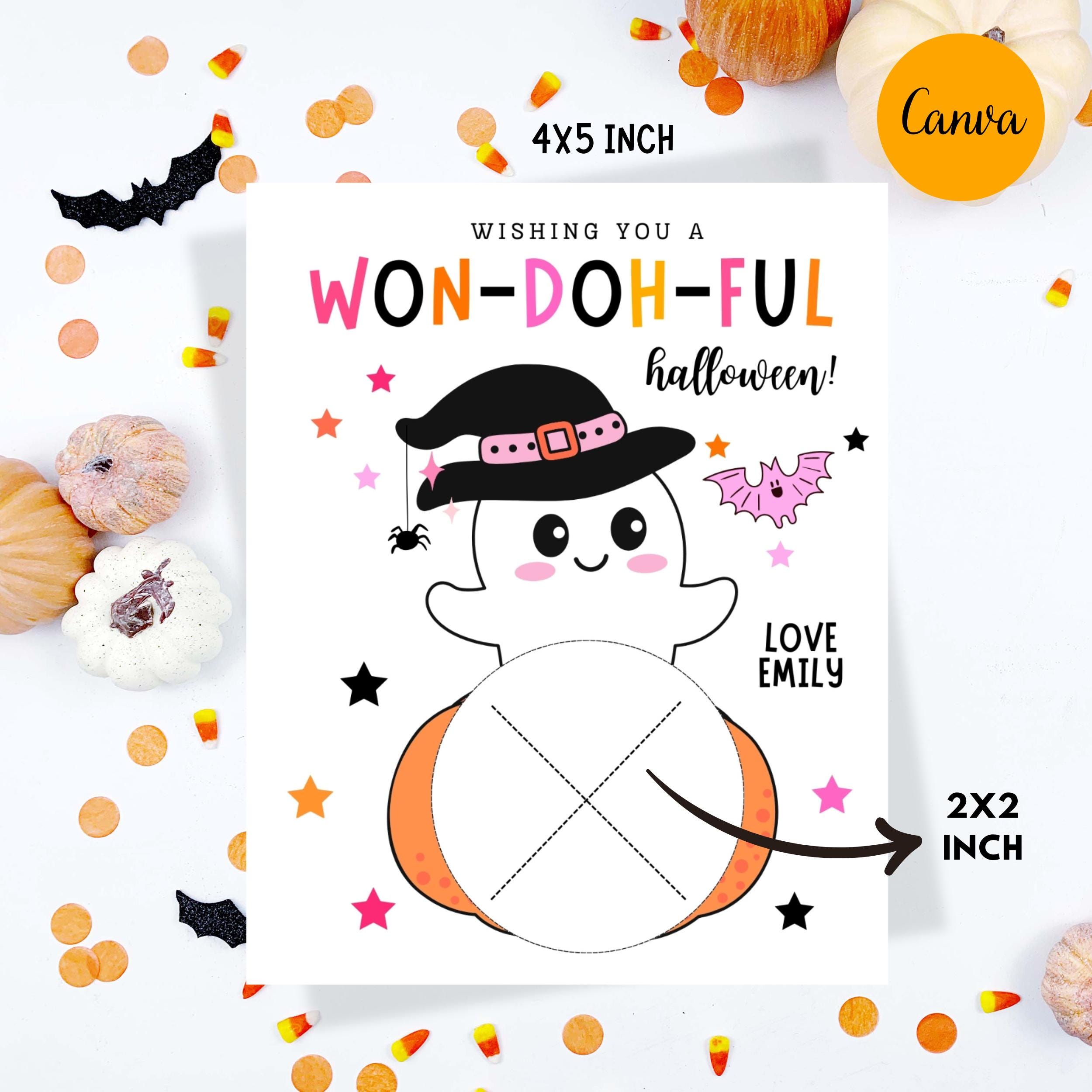 Halloween Play Doh Card Template, Printable Wishing You Doh Best ...
