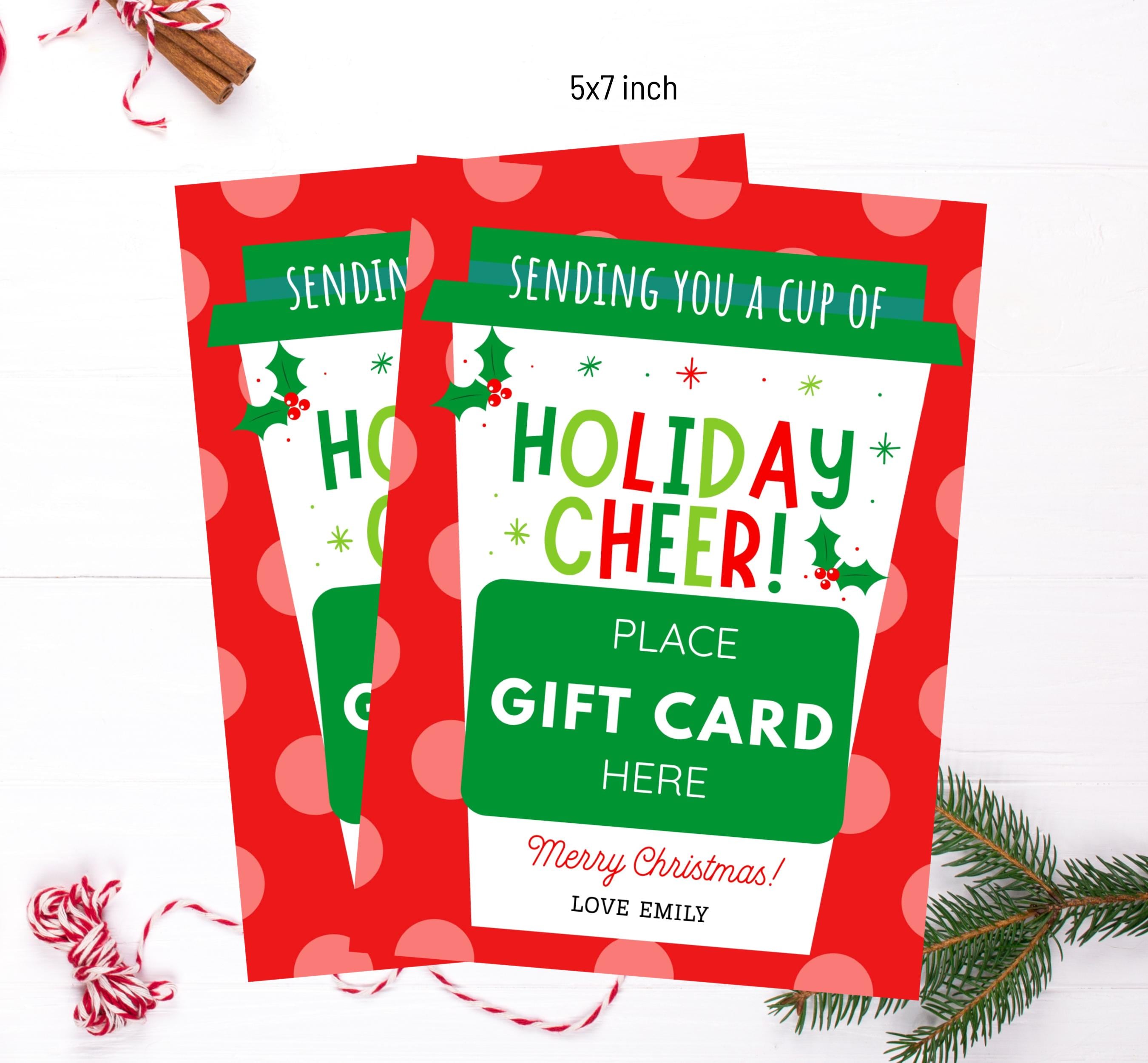 Christmas Coffee Gift Card Holder Printable Coffee Lover Gift Teacher ...