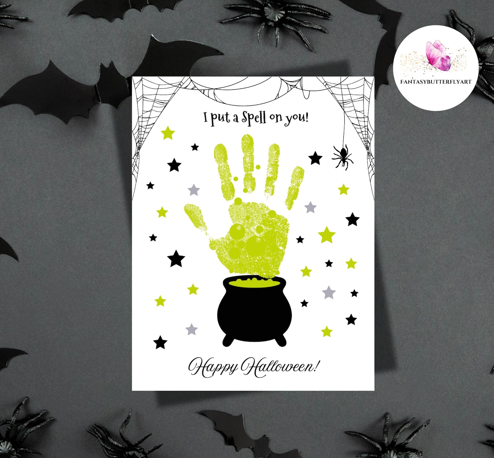 PRINTABLE Halloween Handprint Art, Boo Handprint Fall Art Craft ...