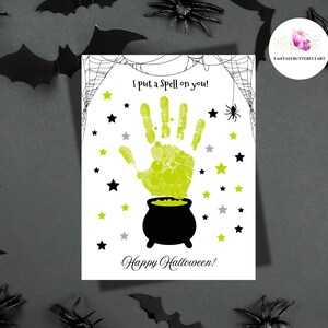 PRINTABLE Halloween Handprint Art, Boo Handprint Fall Art Craft ...