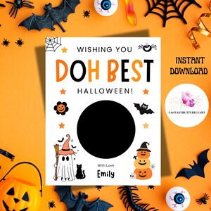 Halloween Play Doh Card Template, Printable Wishing You Doh Best ...