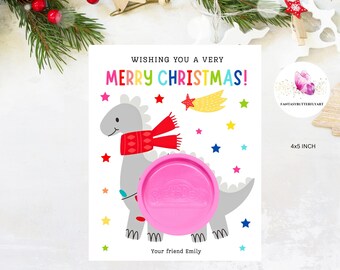 Christmas Reindeer Play Doh Card Template, Printable Wishing You A Doh ...