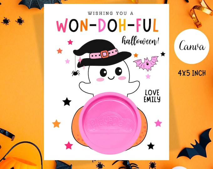 Halloween Play Doh Card Template, Printable Wishing You Doh Best ...