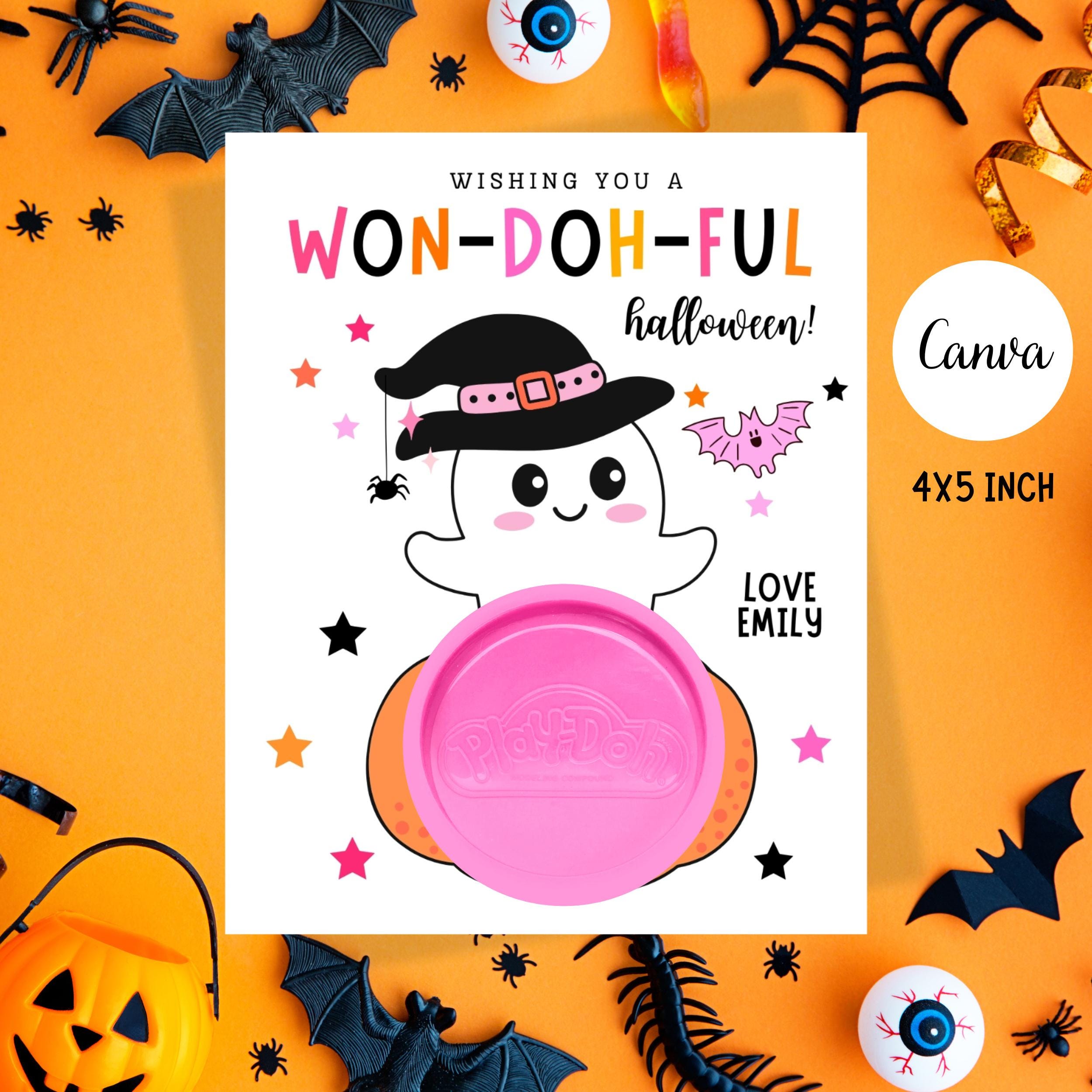 Halloween Play Doh Card Template, Printable Wishing You Doh Best ...