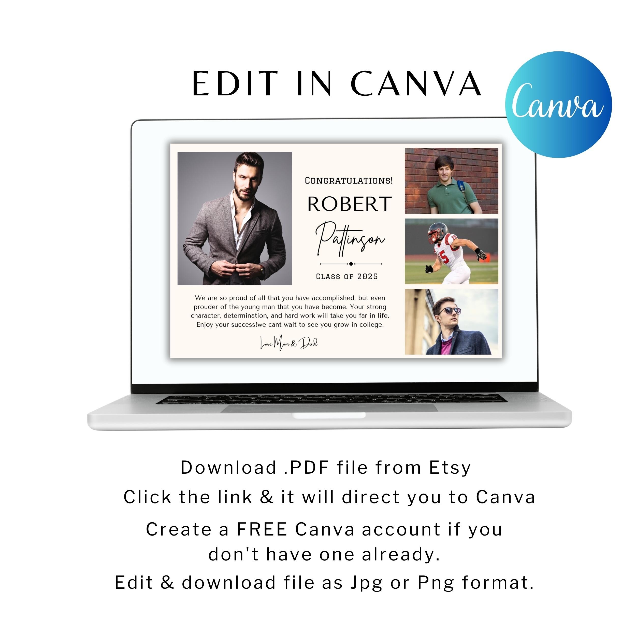 Editable Yearbook Ad Template, Full Page Half Page Quarter Page Senior ...