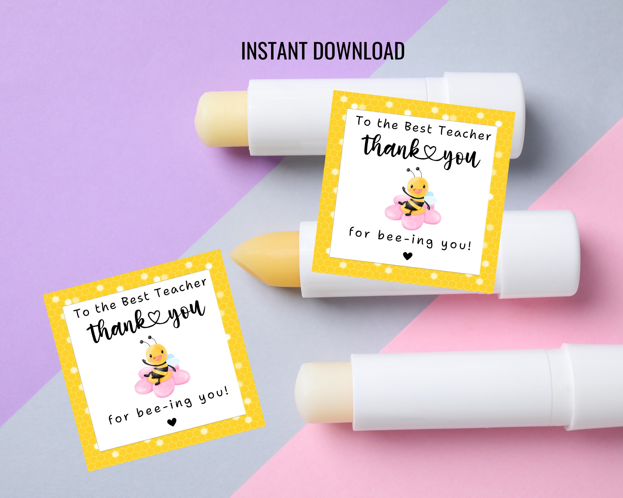 Teacher Gift Tag Bulk Printable Thank You Teacher Year End Gift Teacher ...