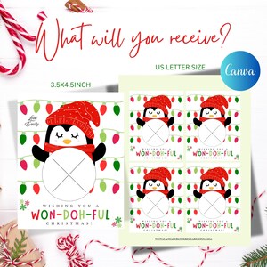 Christmas Play Doh Card Template, Printable Wishing You A Doh-lightful ...