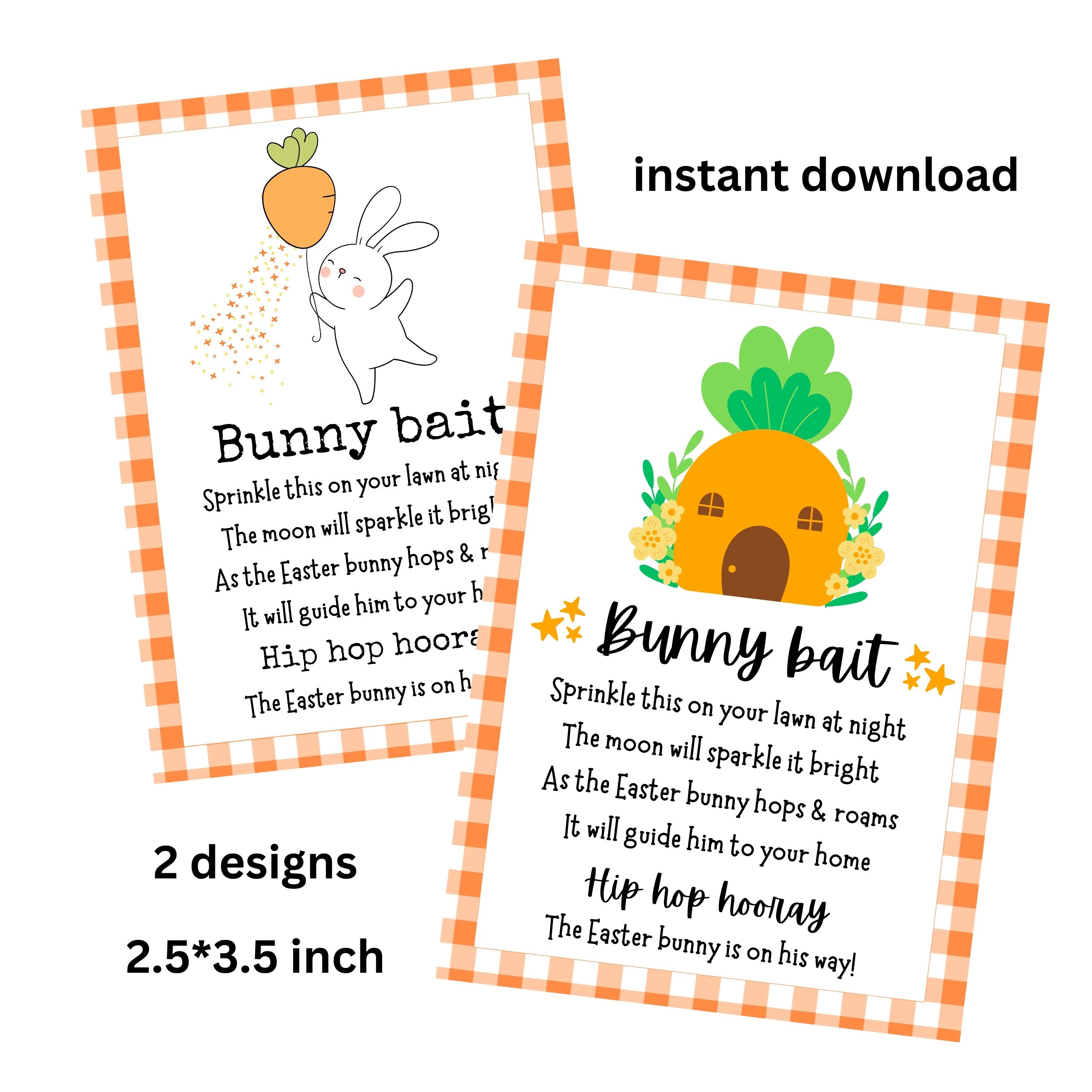 Bunny Bait Printable Easter Tag Kid Easter Activity Keepsake Basket ...