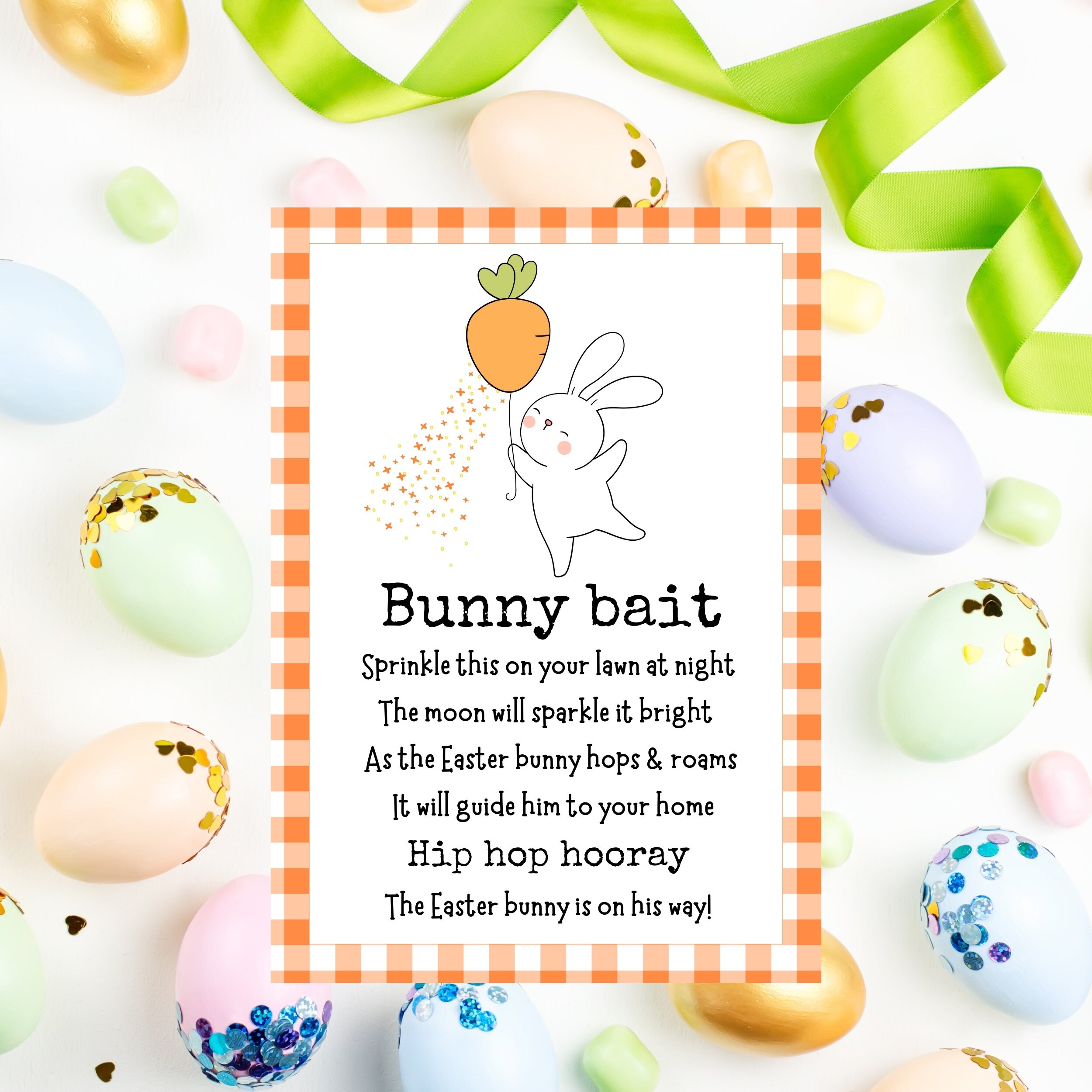 Bunny Bait Printable Easter Tag Kid Easter Activity Keepsake Basket ...
